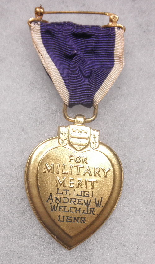 USS Snook, SS-279, Lt(JG) Andrew W. Welch, Jr. KIA Group - MEDALS ...