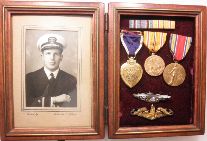 USS Snook, SS-279, Lt(JG) Andrew W. Welch, Jr. KIA Group - MEDALS ...