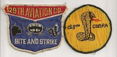 Vietnam 129th Aviation Co. Patch Advice - ARMY AND USAAF - U.S ...