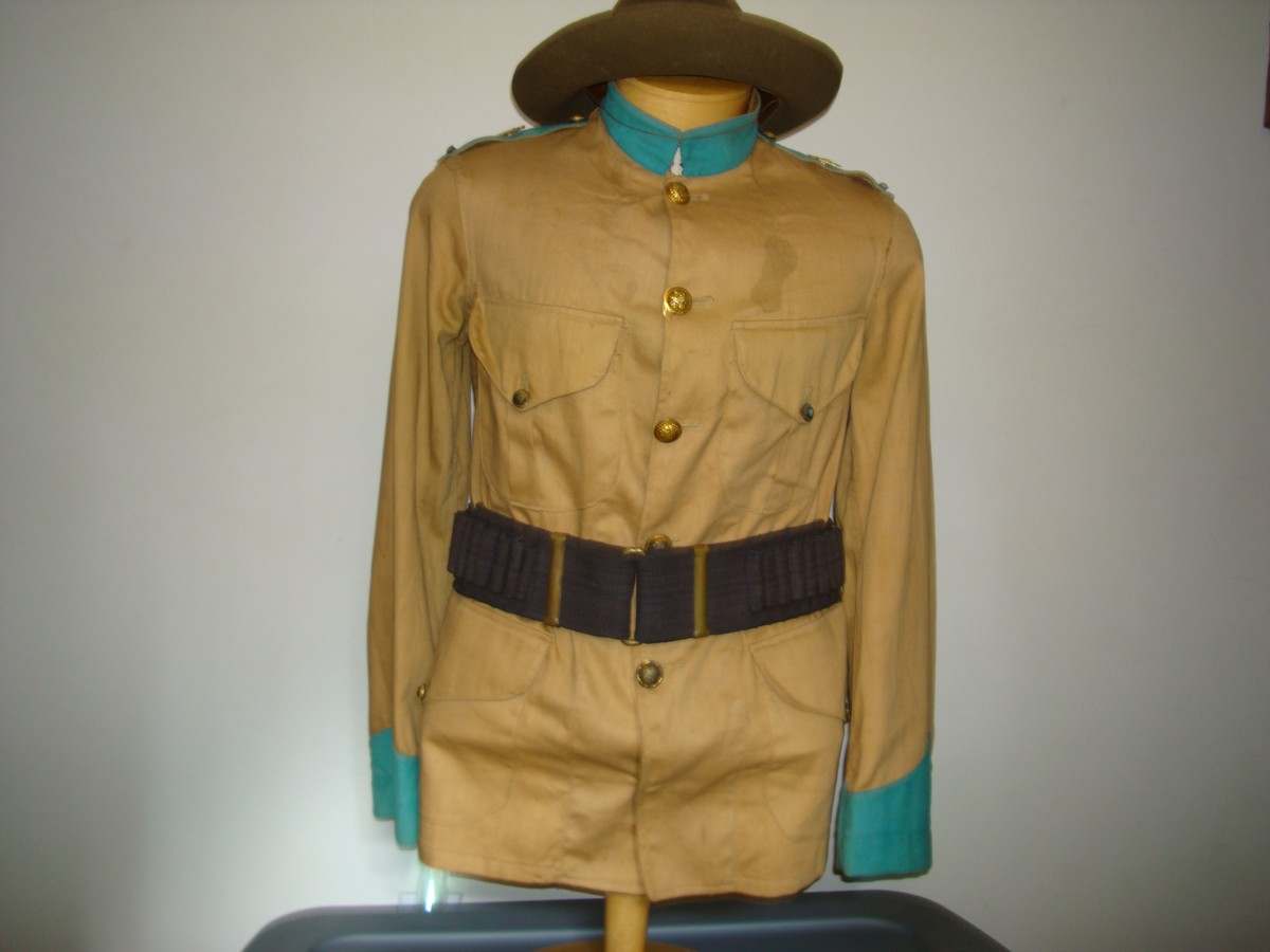 1898 Infantry Officer's Khaki Blouse - (1898-1916) SPANISH AMERICAN WAR ...