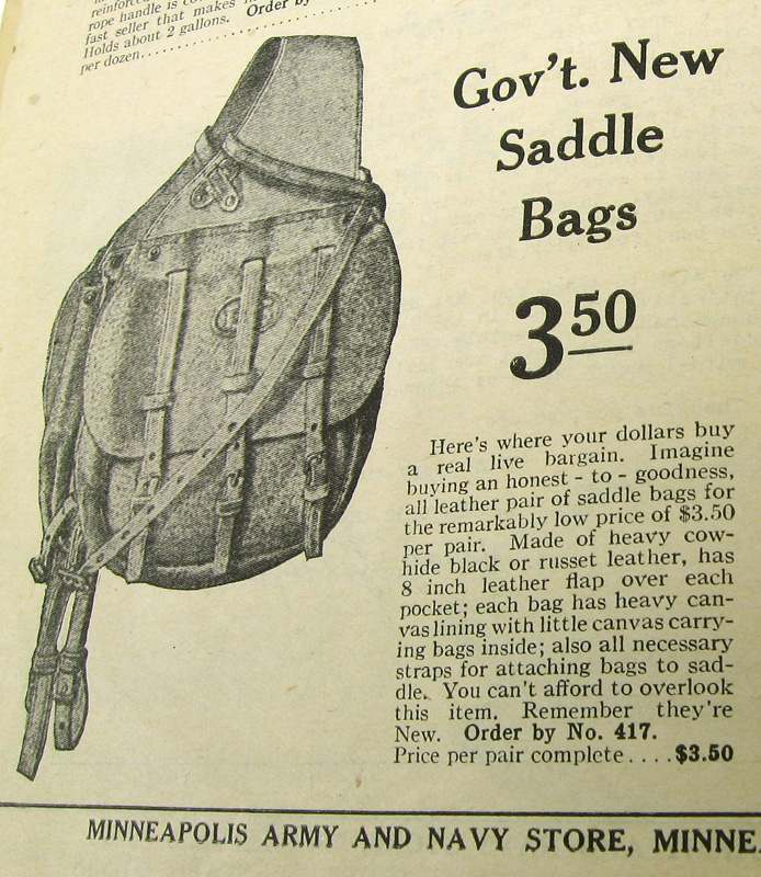 1923 surplus catalog Minneapolis Army Navy Store - EPHEMERA ...
