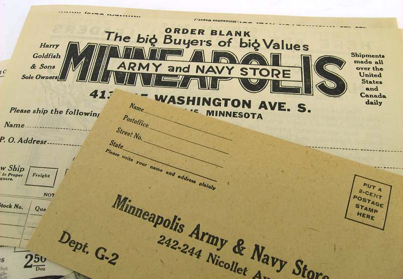 1923 surplus catalog Minneapolis Army Navy Store - EPHEMERA ...