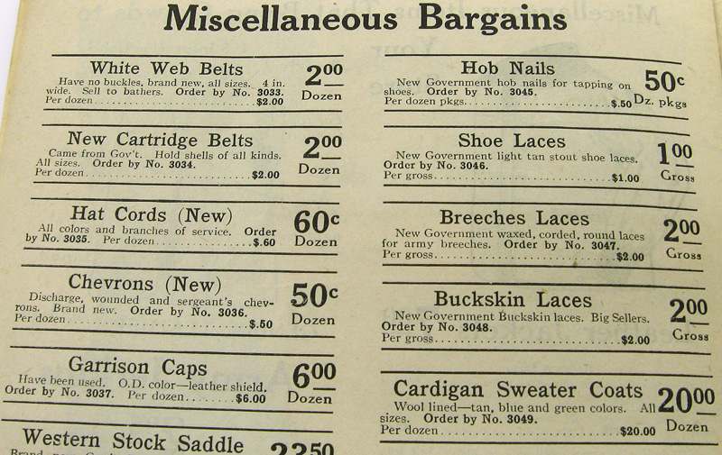 1923 surplus catalog Minneapolis Army Navy Store - EPHEMERA ...