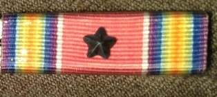 CAMPAIGN STARS ON THE WWII VICTORY RIBBON - MEDALS & DECORATIONS - U.S ...