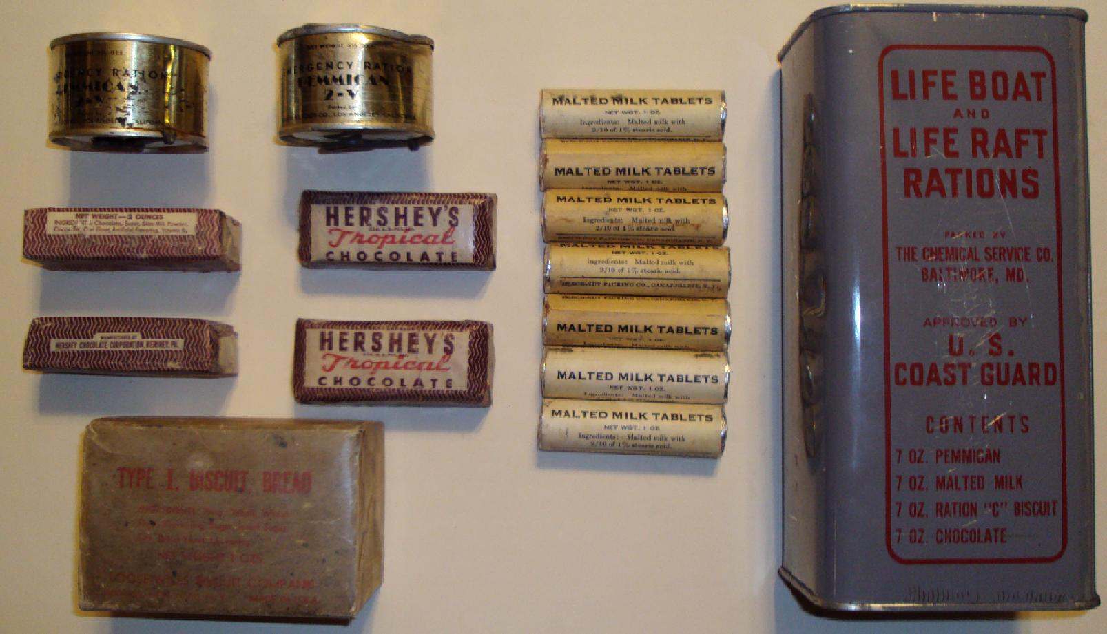 Hershey 2 oz. Chocolate Bars packed inside a Life Raft Ration can ...
