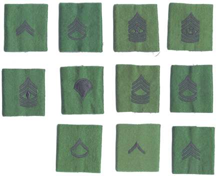 Army Leadership Tabs with Rank Insignia - ARMY (INCLUDING USAAC/AAF ...