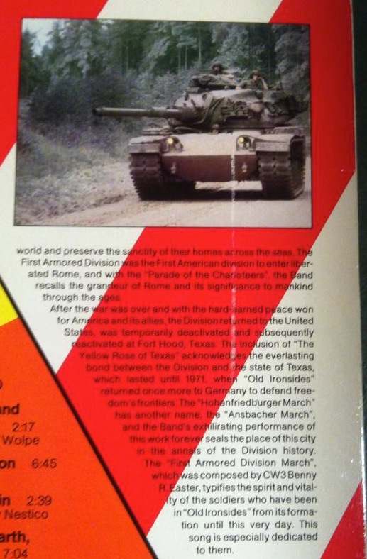 1st Armored Division Band LP Record - BASE/BIVOUAC/CAMP/DEPOT ITEMS - U ...