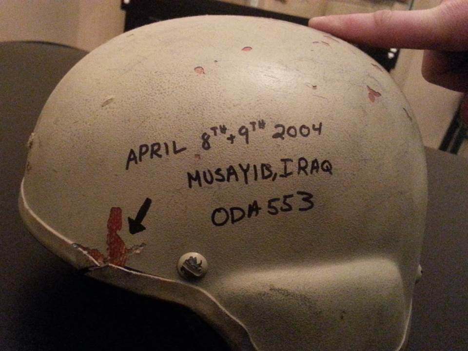 OIF Battle-Damaged Helmet - MODERN COMPOSITE HELMETS - U.S. Militaria Forum