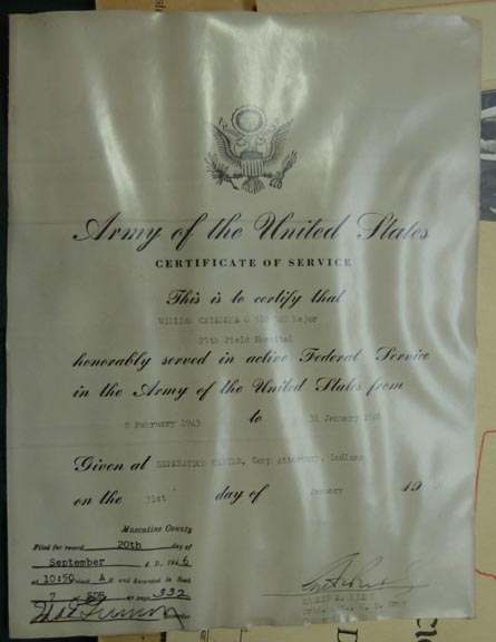 Document Grouping Major Catalona, Medical Corps M.D. in WW2 China ...