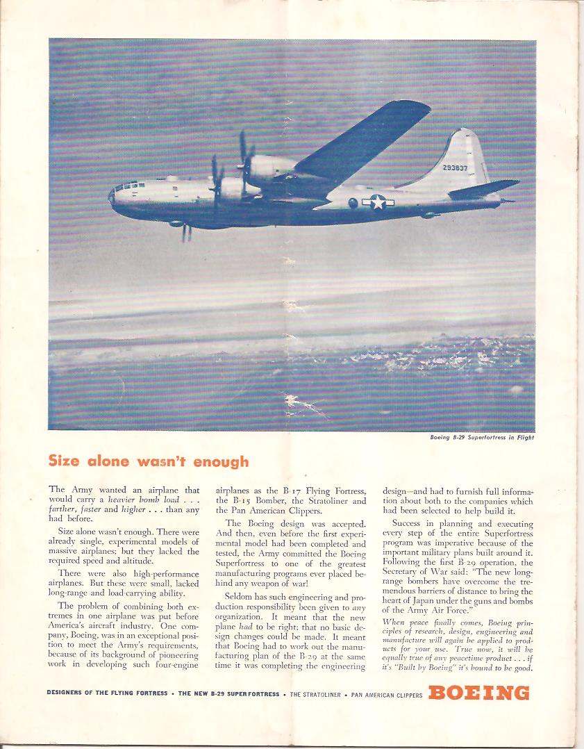 1944 Boeing in house magazine - MILITARY AIRCRAFT & AVIATION - U.S ...