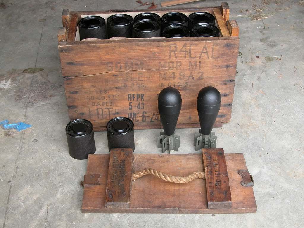 WWII 60mm mortar round wooden crate - FIREARMS - U.S. Militaria Forum