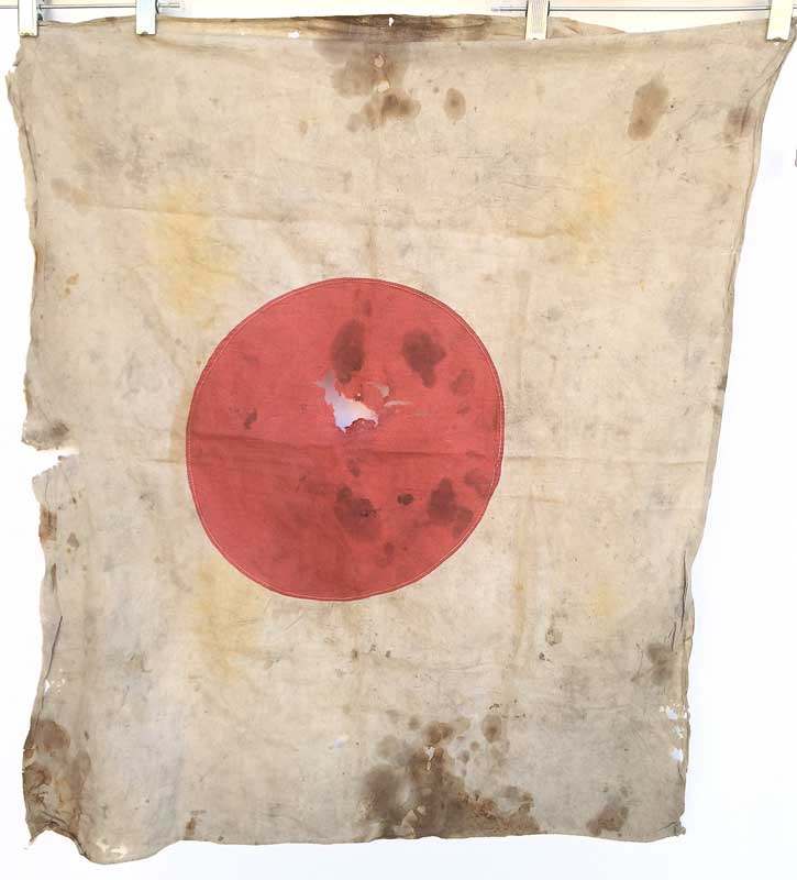 Hand Painted Japanese Prayer Flag, Samurai Helmet, Japanese Castle ...