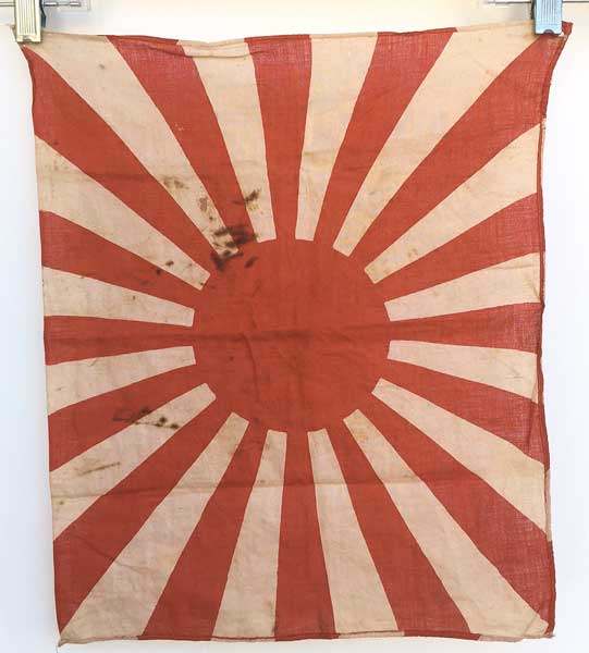 Hand Painted Japanese Prayer Flag, Samurai Helmet, Japanese Castle ...