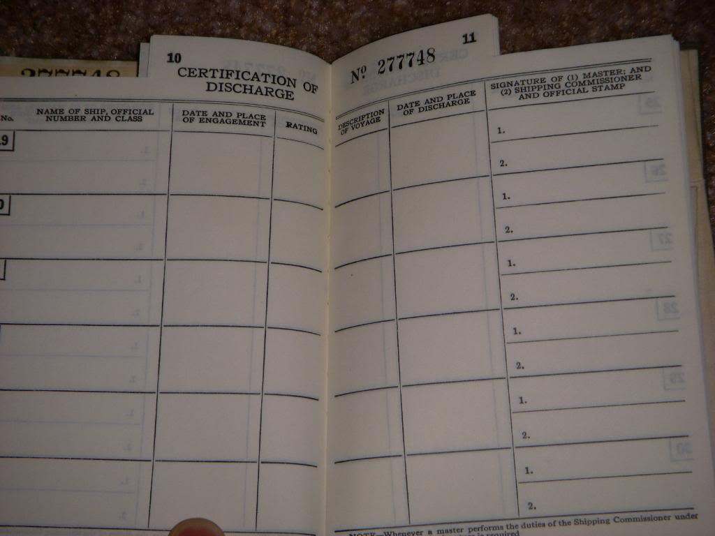 WWII USCG Continuous Discharge Book - EPHEMERA, PHOTOGRAPHS & MILITARY ...