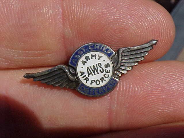 Aircraft Warning Service? - Signal Corps observer wings - WING BADGES ...