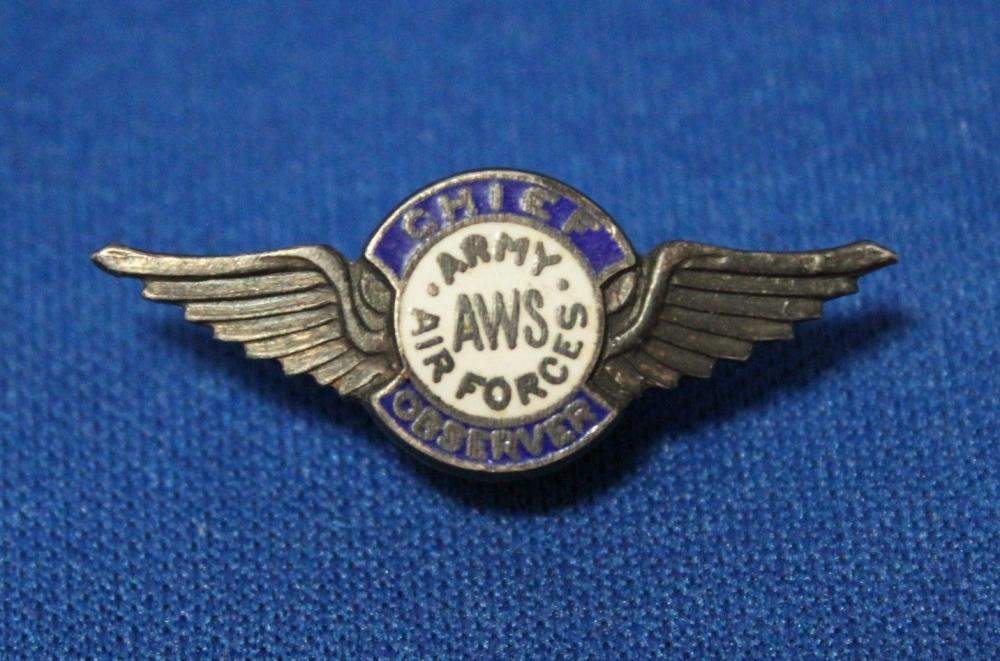 Aircraft Warning Service? - Signal Corps observer wings - WING BADGES ...