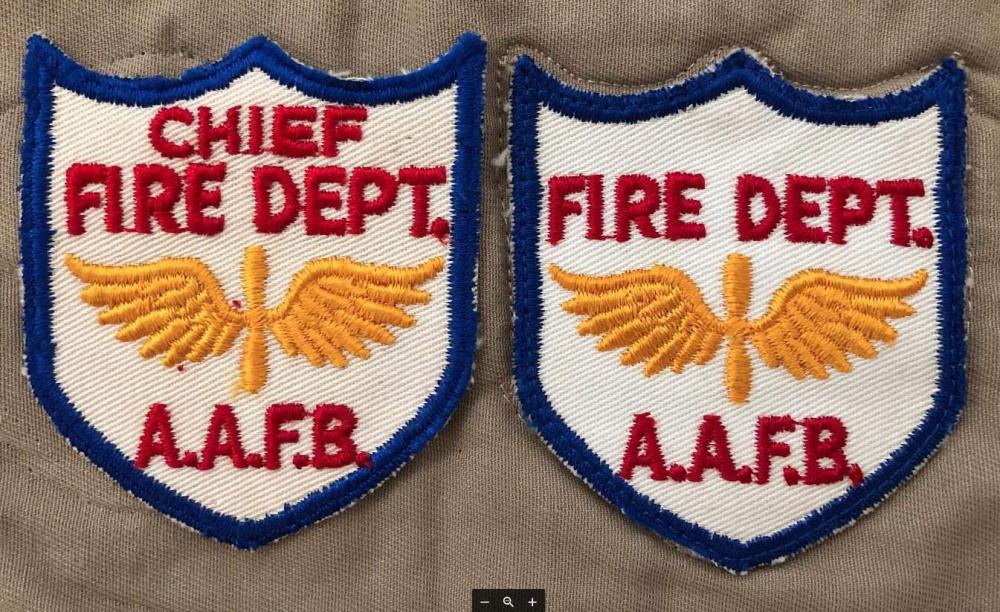 Fire Department AAFB patches - ARMY AND USAAF - U.S. Militaria Forum