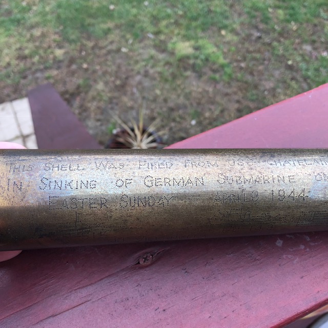 Navy History! Shell off the USS Chatelain Capture of German Submarine U ...