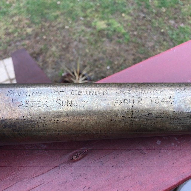 Navy History! Shell off the USS Chatelain Capture of German Submarine U ...