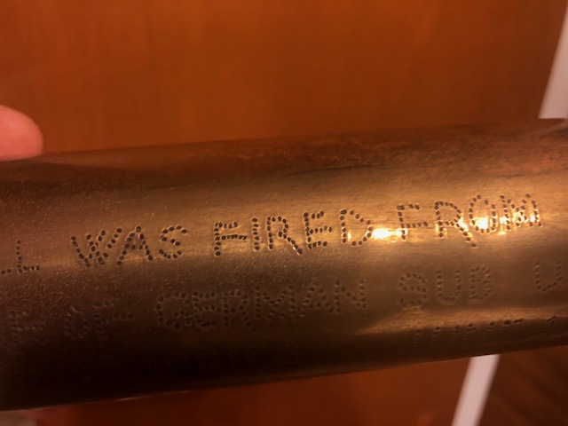 Navy History! Shell off the USS Chatelain Capture of German Submarine U ...