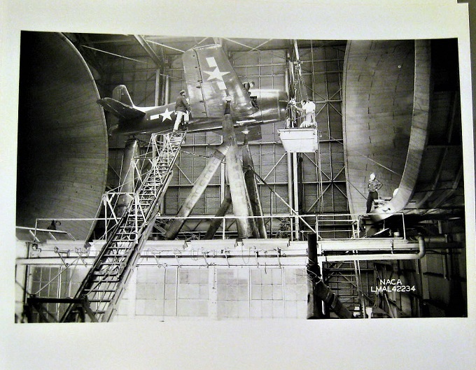 Pre NASA 1940s NACA Bearcat F8F Fighter Inside Wind Tunnel - EPHEMERA ...