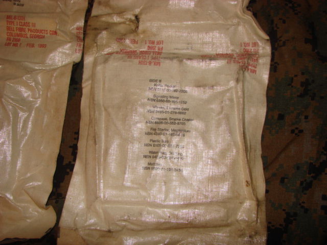 USMC survival packet Feb 1993 - FIELD & PERSONAL GEAR SECTION - U.S ...