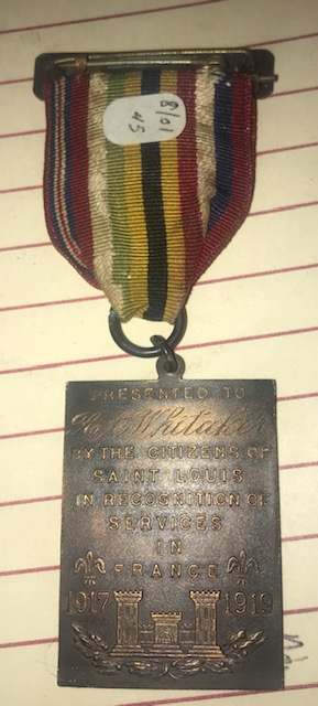 WW I 12th Engineer Regiment Service Medal - (1917-1919) WORLD WAR ONE ...