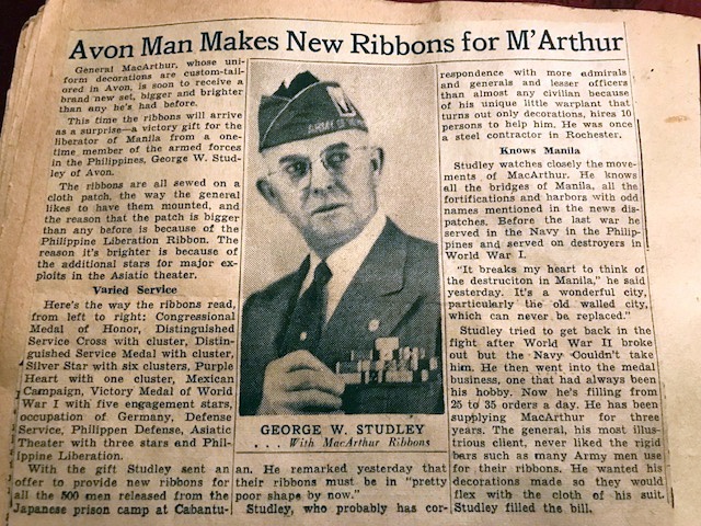 WWII Article - Ribbons Made For MacArthur by George Studley - MEDALS ...