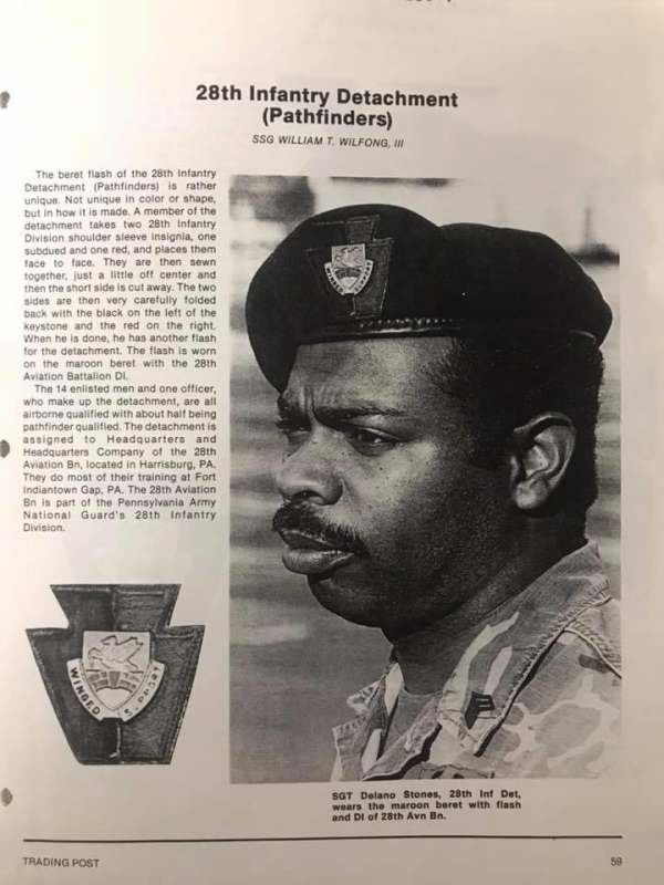 Early 28th Inf Det (Pathfinder) beret flash - ARMY AND USAAF - U.S ...