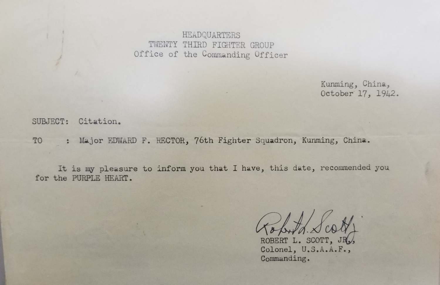 From the Panda Bears to the 76th Pursuit Fighter Squadron - VETERAN ...