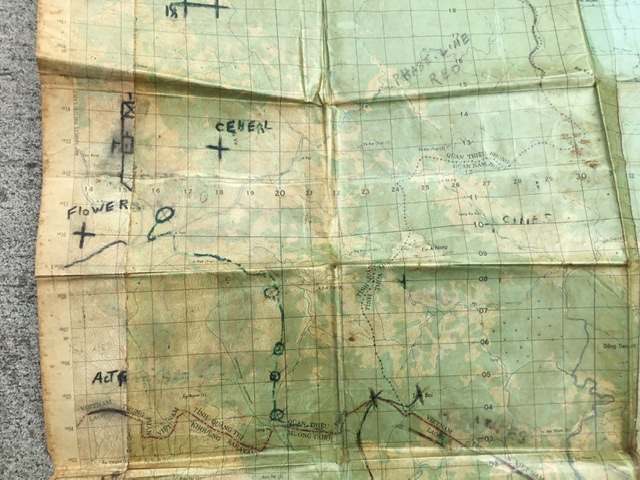 Vietnam War platoon or patrol leader map A Shau Valley A Luoi ...