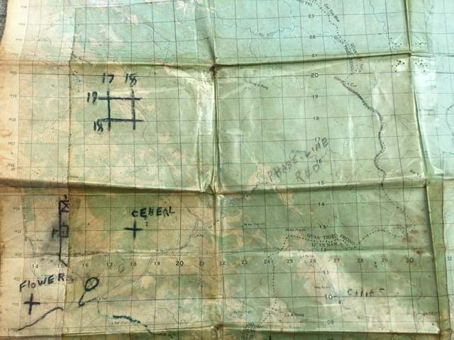 Vietnam War platoon or patrol leader map A Shau Valley A Luoi ...