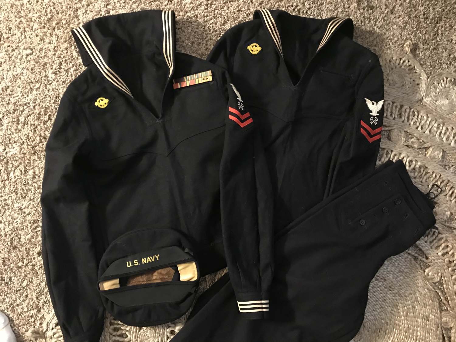 US Navy Uniform to a survivor of the USS Underhill sinking - NAVAL ...