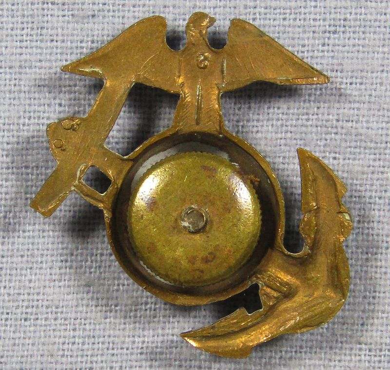 Info WWI USMC Enlisted / NCO EGA Cap Badge - (1917-1919) WORLD WAR ONE ...
