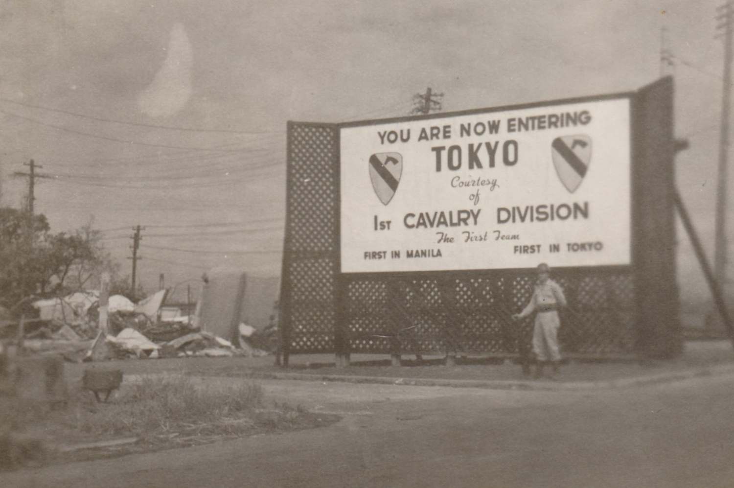 Occupation Era 1st Cav Billboard - EPHEMERA, PHOTOGRAPHS & MILITARY ...
