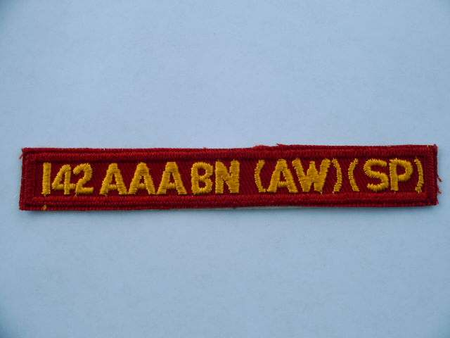 1950s Patch Tabs ( Tactical Unit ) & 142 AAA BN (AW) ( SP)? - ARMY AND ...
