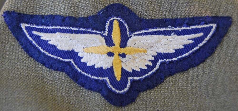 Unusual colored Winged prop patch on WWI uniform - WING BADGES - U.S ...