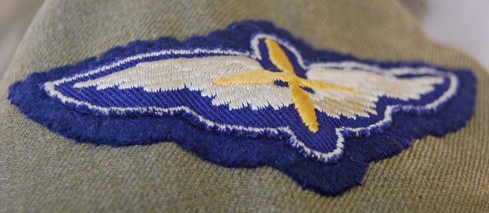 Unusual colored Winged prop patch on WWI uniform - WING BADGES - U.S ...