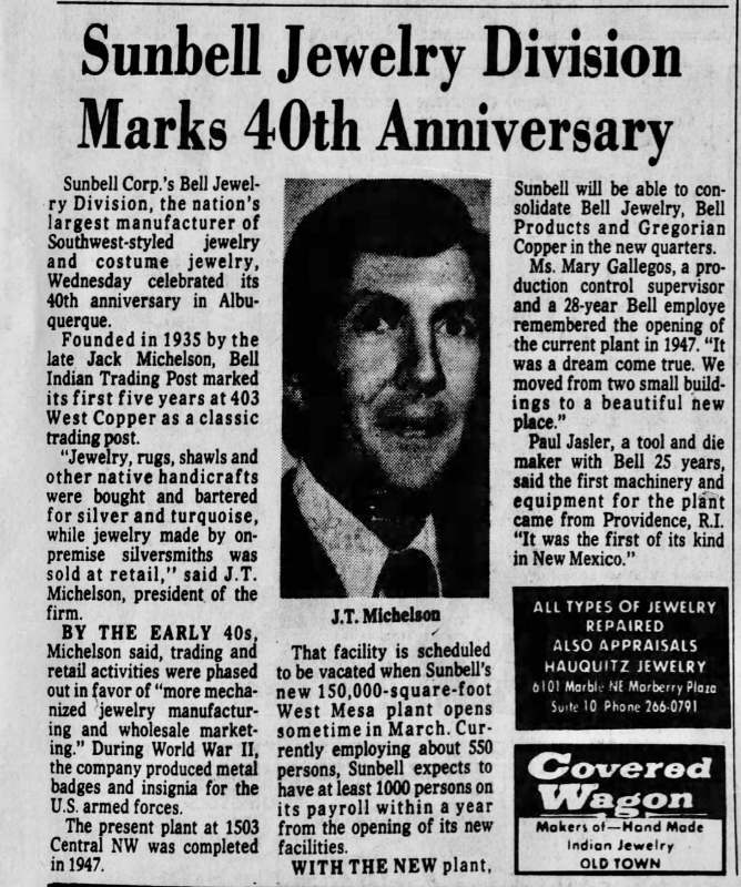 Bell Trading Post of Albuquerque, NM: company history - WING ...