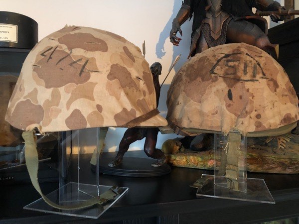 WW2 USMC helmet and cover with a suprise ! - M-1; M-1C & M-2 HELMETS ...