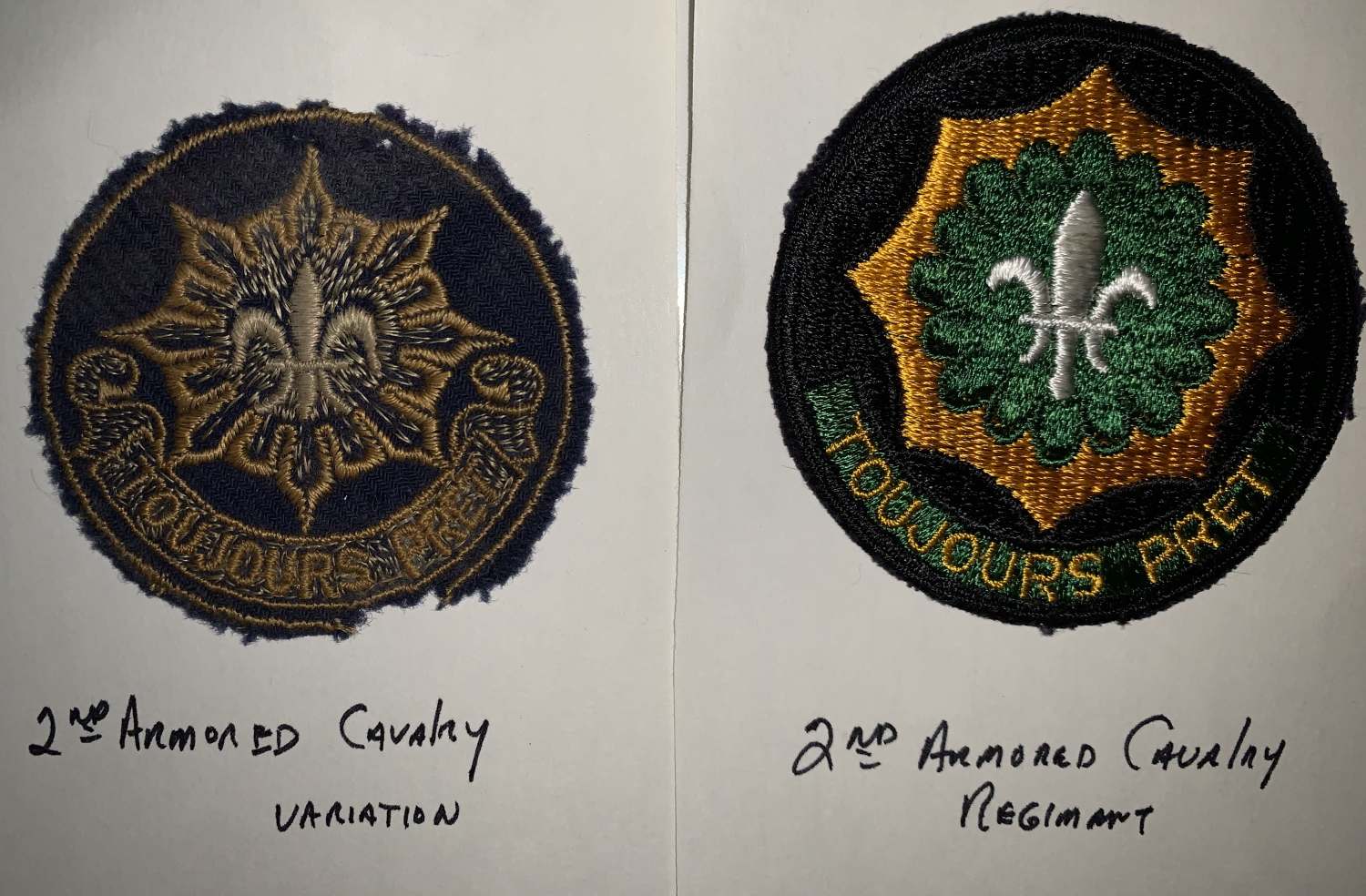 Trio of 2nd ACR Patches - ARMY AND USAAF - U.S. Militaria Forum
