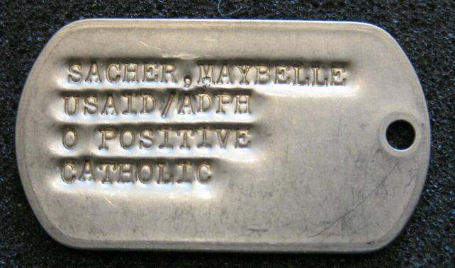 Vietnam War Civilian Dog Tag - IDENTITY ITEMS (DOG TAGS, BRACELETS, ETC ...