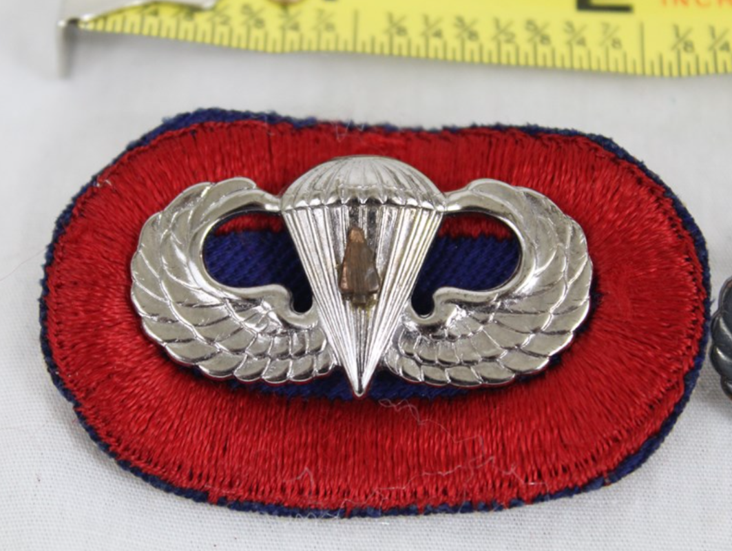 Two wings, one invasion arrowhead with oval the other combat star ...