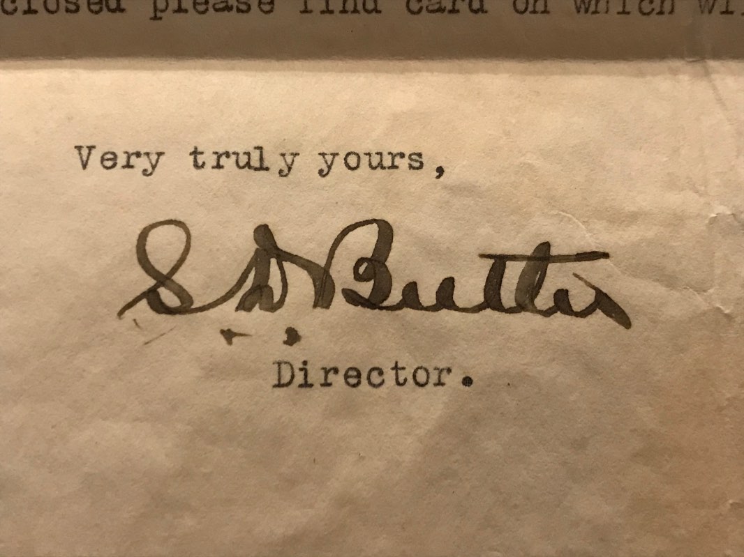 Smedley Butler autograph, 1924 Philadelphia Department of Public Safety ...