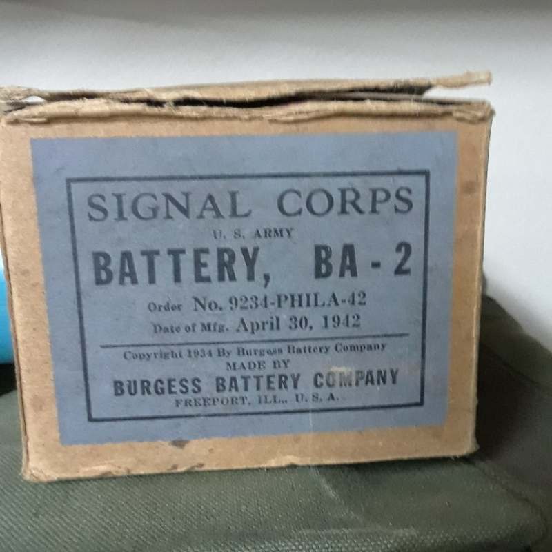 Military Contract Batteries - FIELD & PERSONAL GEAR SECTION - U.S ...