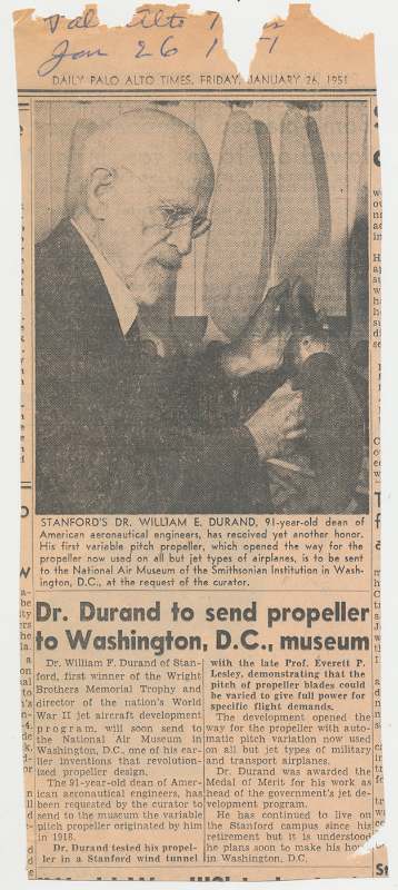 Medal of Merit - Dr. William Frederick Durand - DECORATIONS/VALOR ...