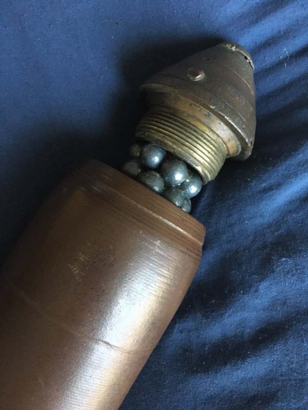 WW1 75mm Shrapnel Shell w/ lead balls. - ORDNANCE - U.S. Militaria Forum