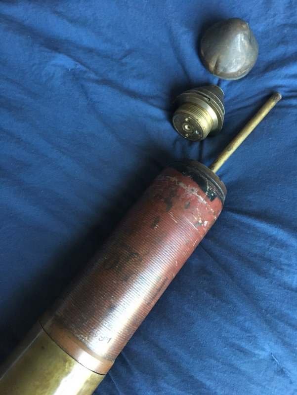WW1 75mm Shrapnel Shell w/ lead balls. - ORDNANCE - U.S. Militaria Forum