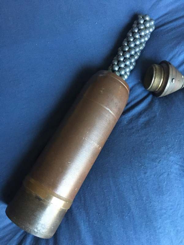 WW1 75mm Shrapnel Shell w/ lead balls. - ORDNANCE - U.S. Militaria Forum