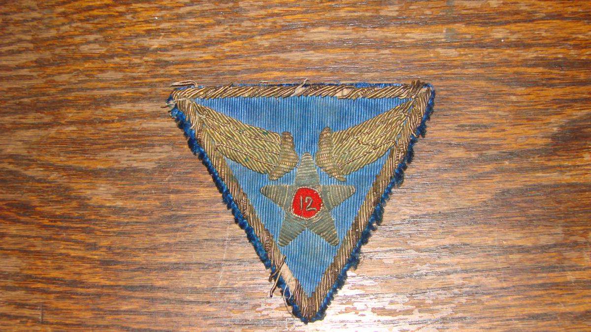 Italian Bullion 12th USAAF patch, Italian Bullion DAF patch - ARMY AND ...